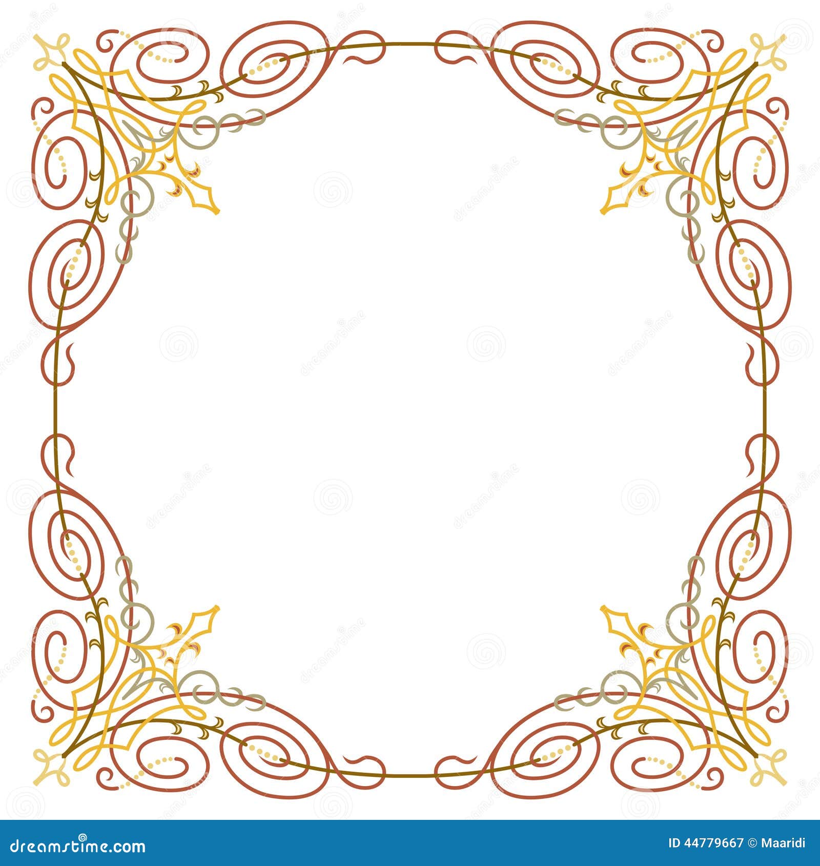 Luxury border frame stock vector. Illustration of decoration - 44779667