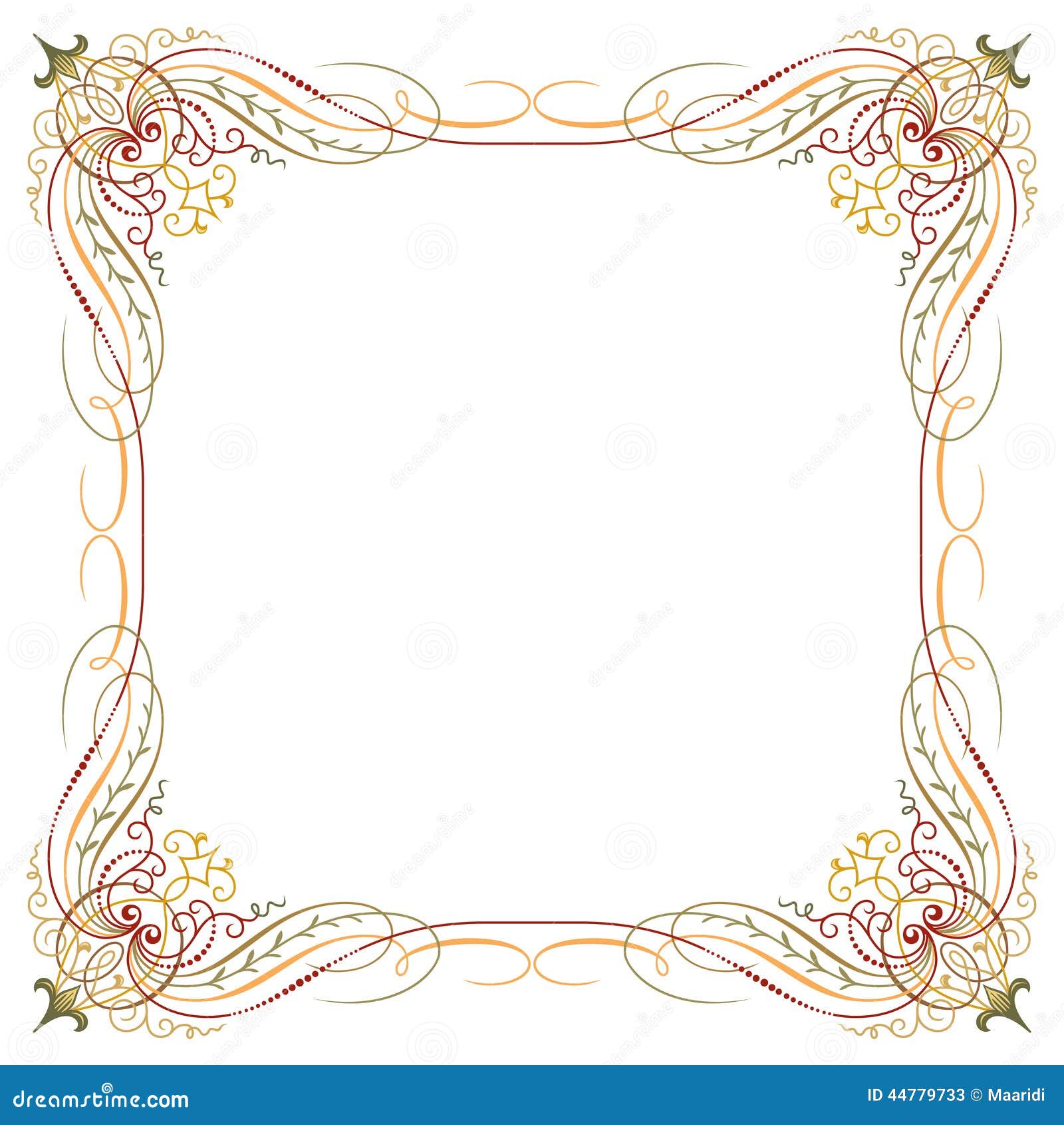 Luxury border frame stock vector. Illustration of drawing - 44779733