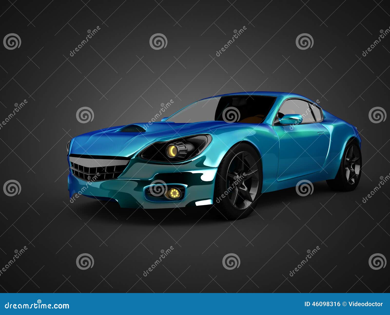 Luxury Brandless Sport Car And Woman Robot Royalty-Free Stock Image ...