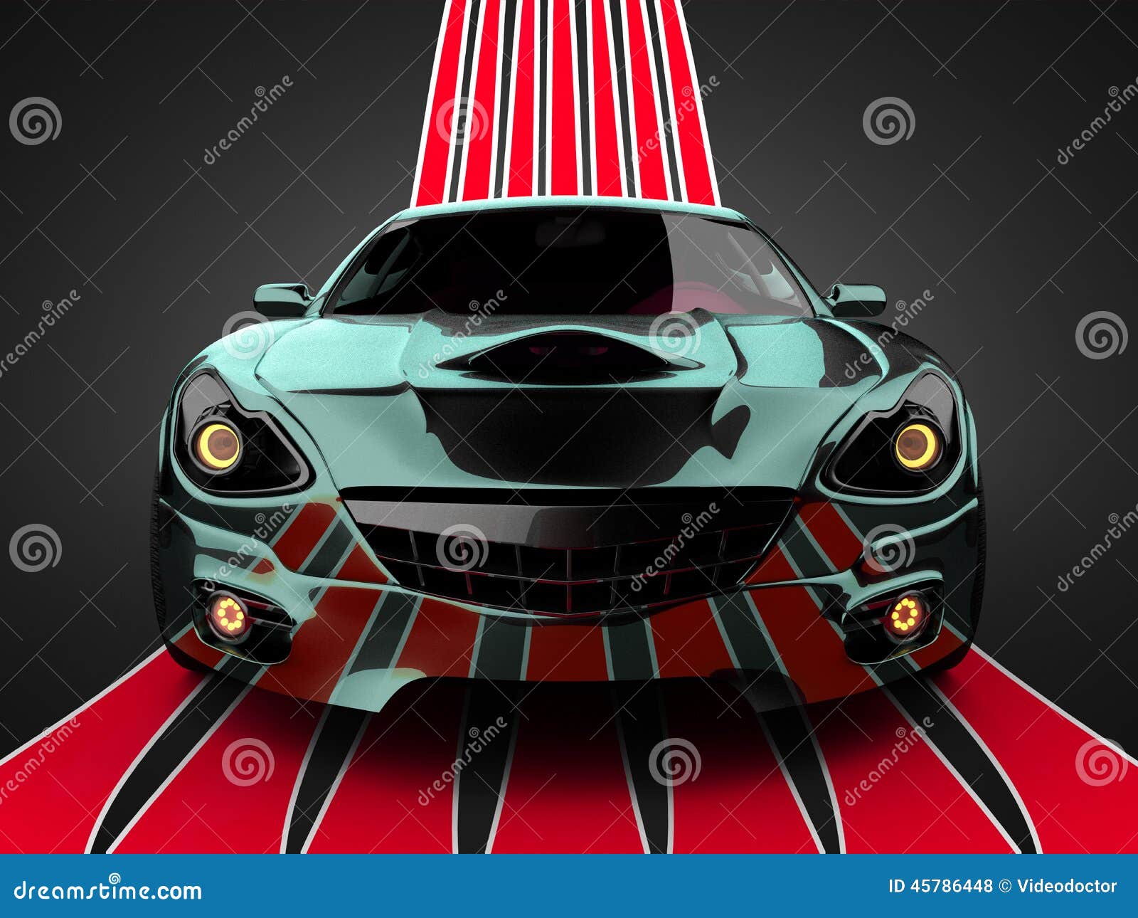 Luxury Brandless Sport Car And Woman Robot Royalty-Free Stock Image ...