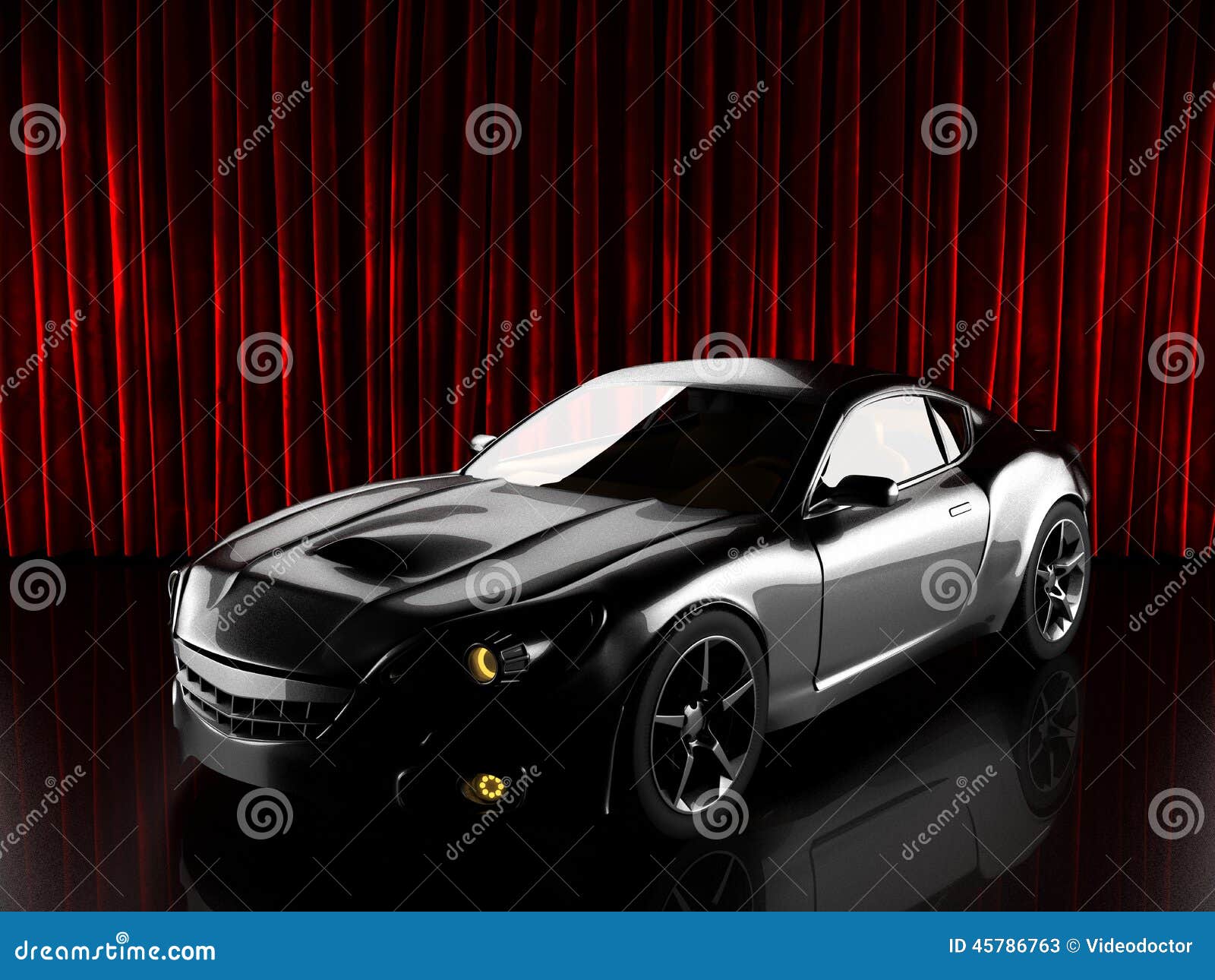 Luxury Brandless Sport Car And Woman Robot Royalty-Free Stock Image ...