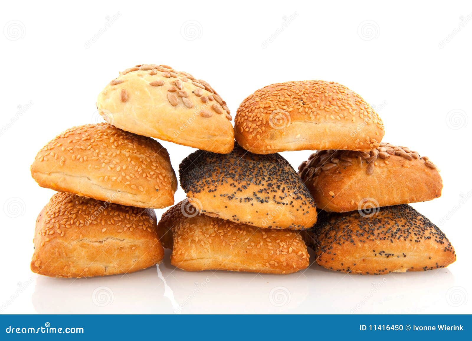 Luxury bread rolls stock photo. Image of meal, moon, isolated - 11416450