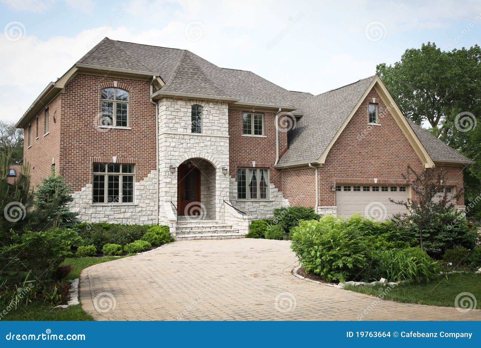 Luxury Brick House stock photo. Image of mature, large - 19763664