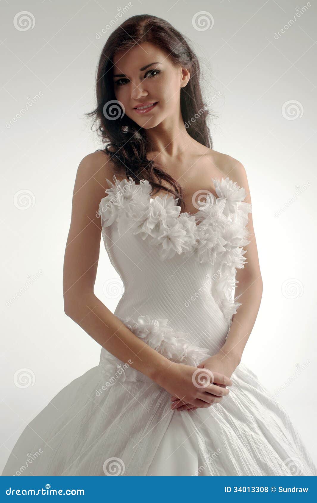 Luxury Bride in Form-fitting Dress Stock Photo - Image of femininity ...