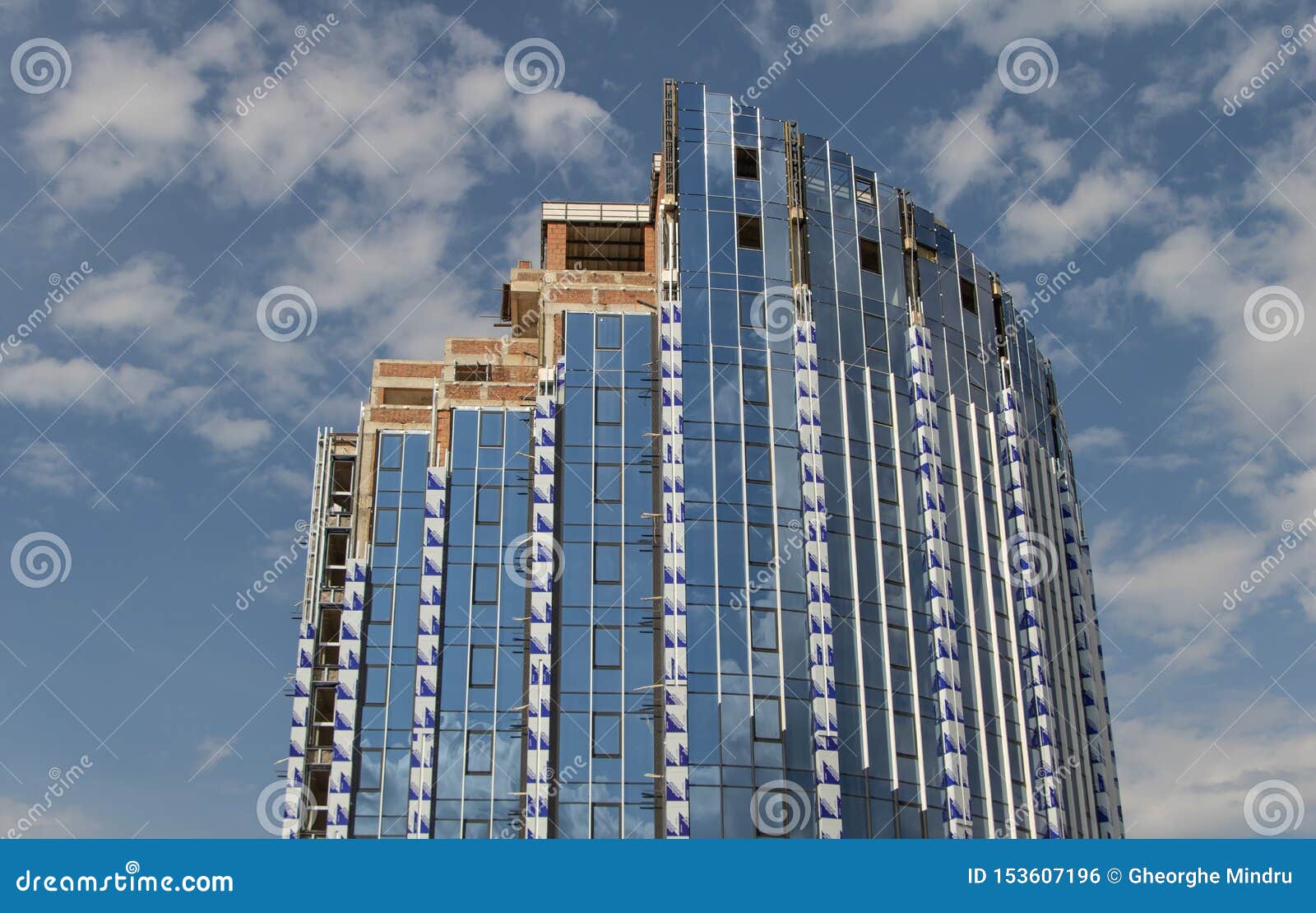 A Luxury Building Under Construction. Finishing Works Stock Photo ...
