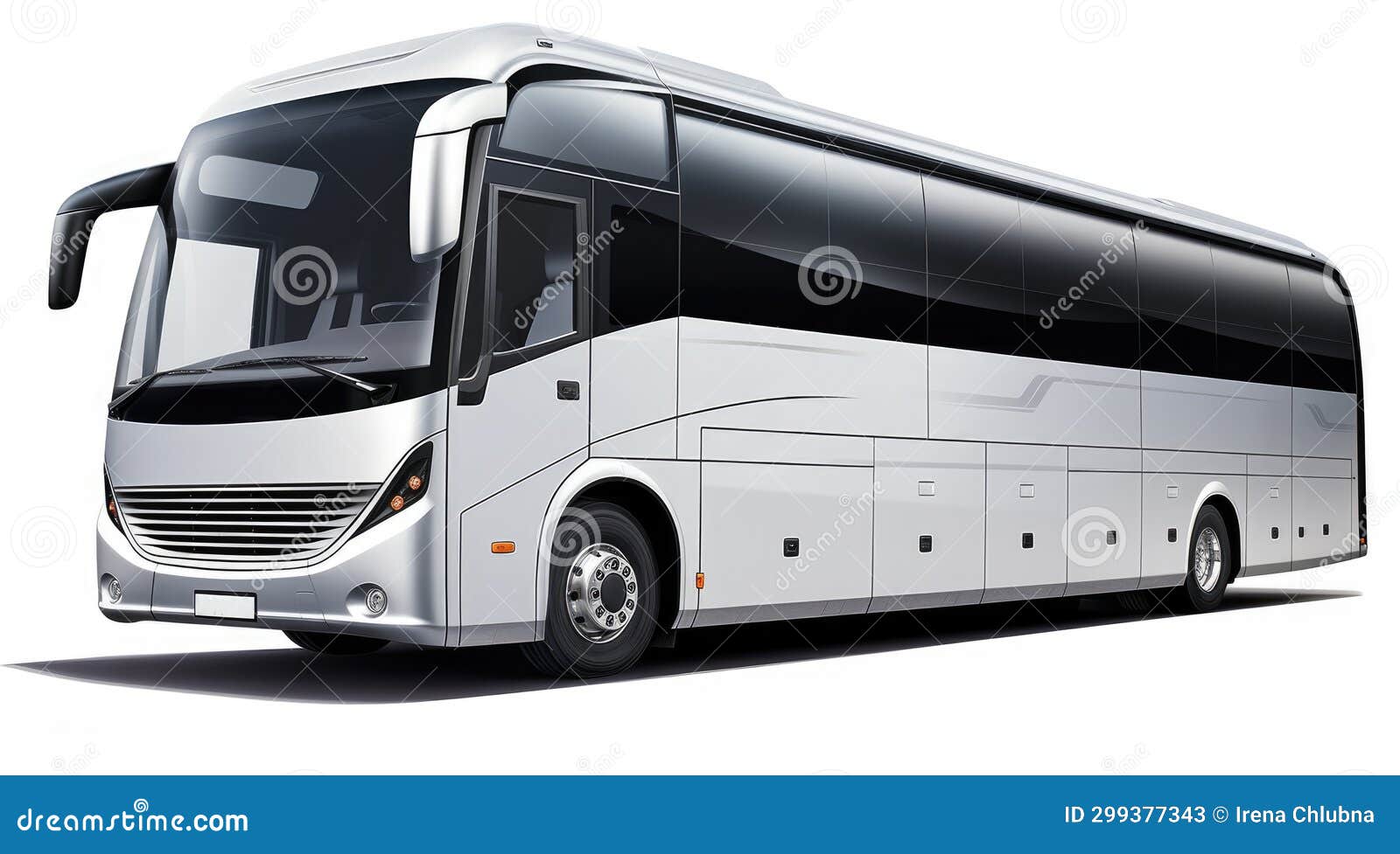 Luxury Bus on White Background Stock Illustration - Illustration of ...