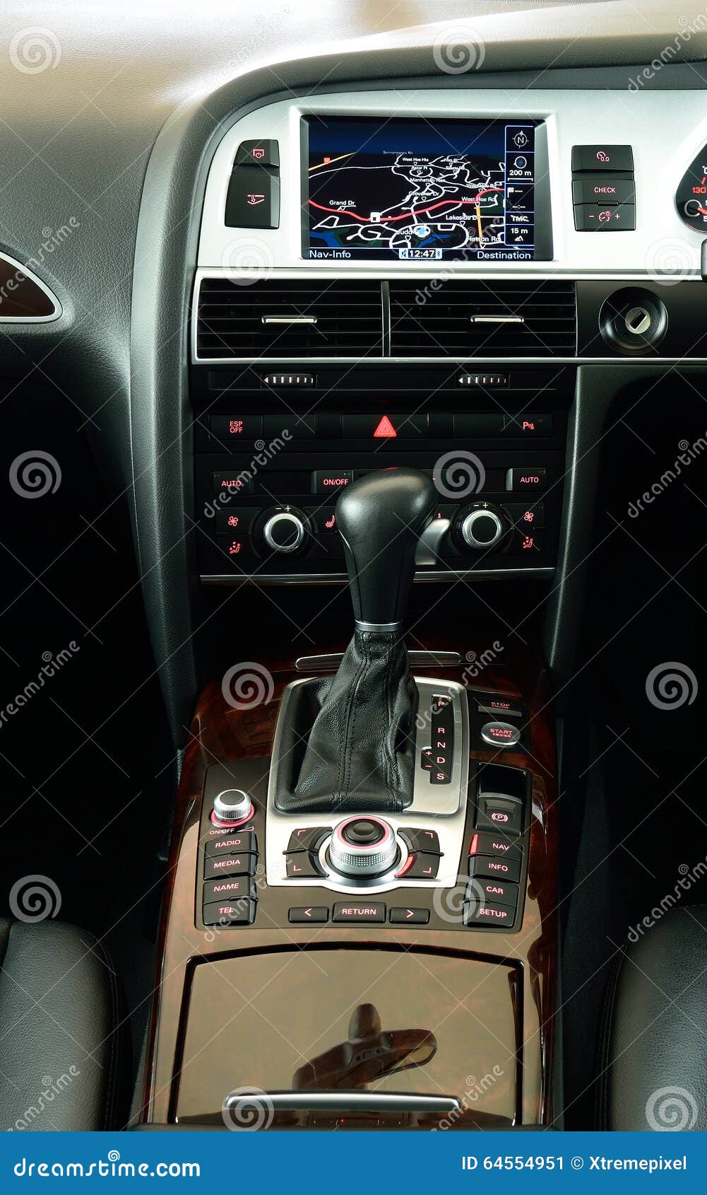Luxury car stock image. Image of leather, vents, brushed - 64554951