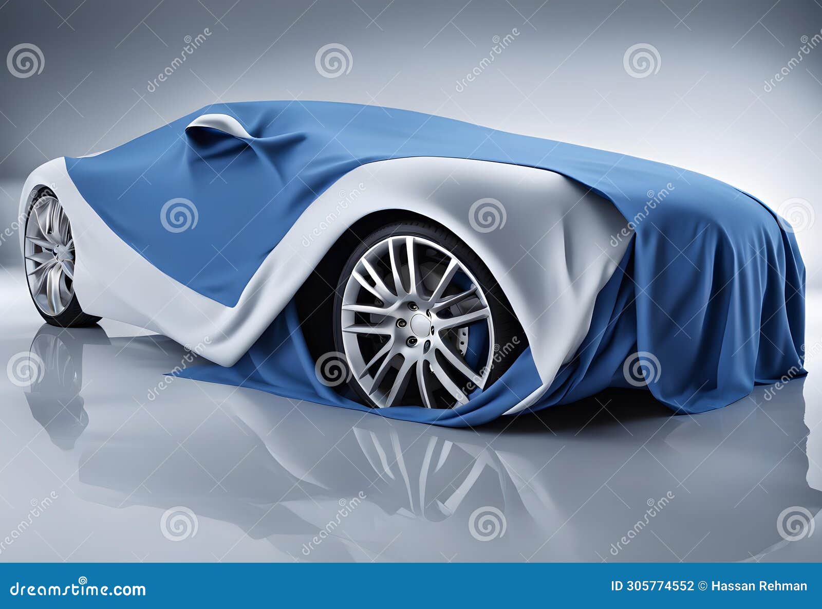 Luxury Car Covered with Cloth Stock Illustration - Illustration of ...