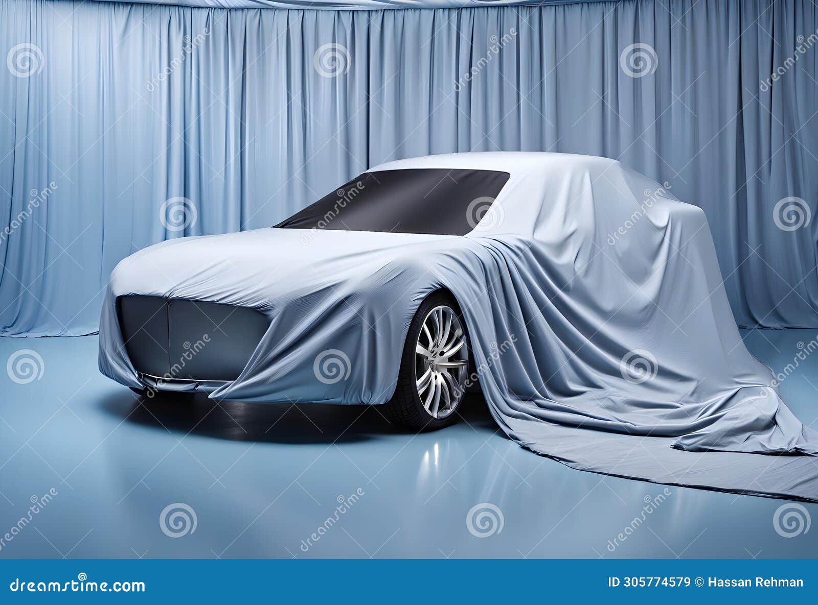 Luxury Car Covered with Cloth Stock Illustration - Illustration of gift ...