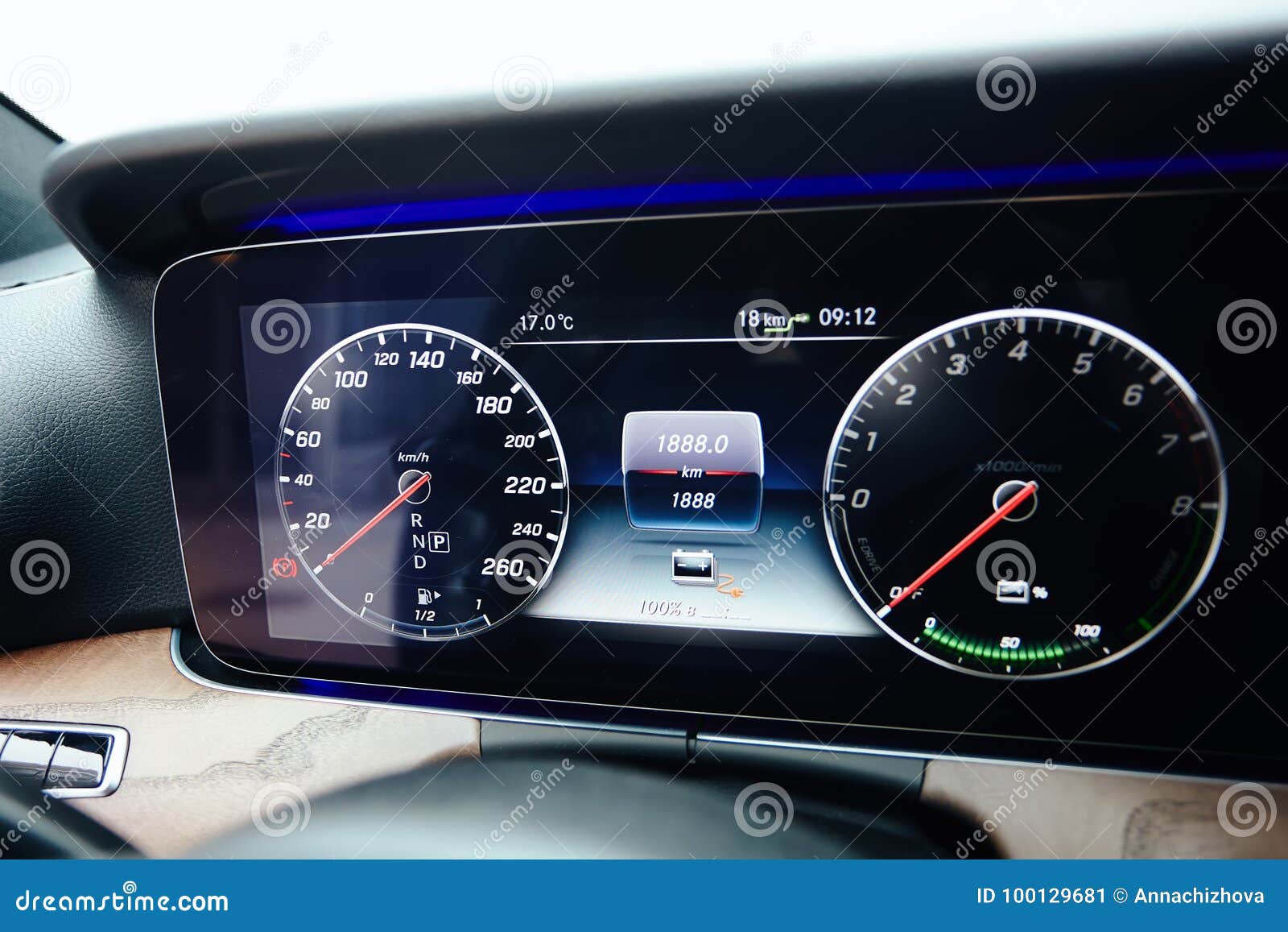 Luxury car dashboard stock image. Image of computer - 100129681