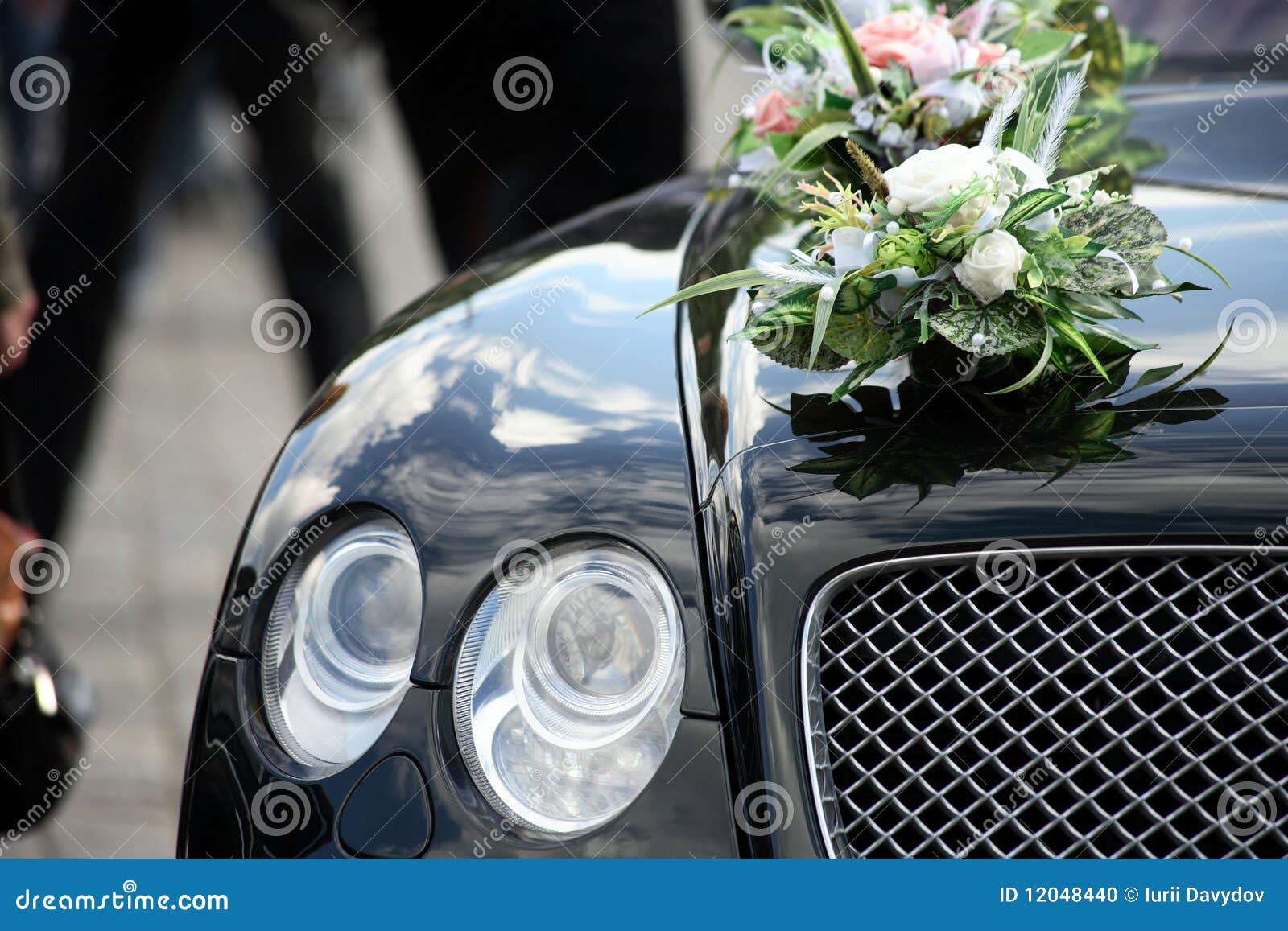 Luxury car with flowers stock photo. Image of beautiful - 12048440
