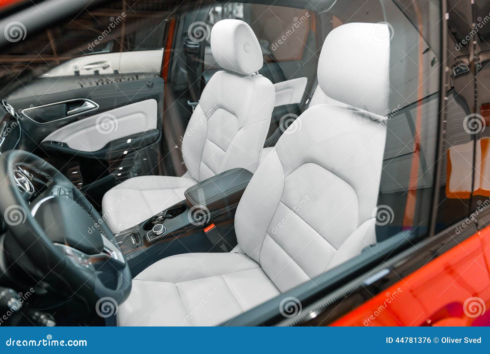 Luxury Car Interior Angle Shot Stock Photo - Image of seat, modern ...