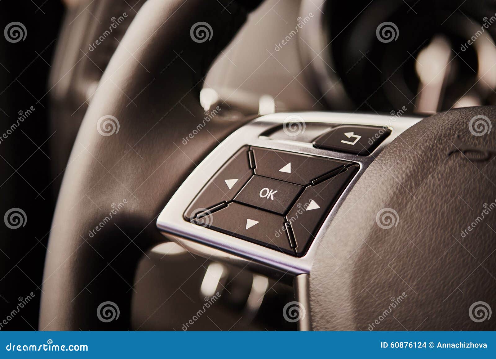 Luxury Car Interior Details Stock Photo - Image of leather, chrome ...