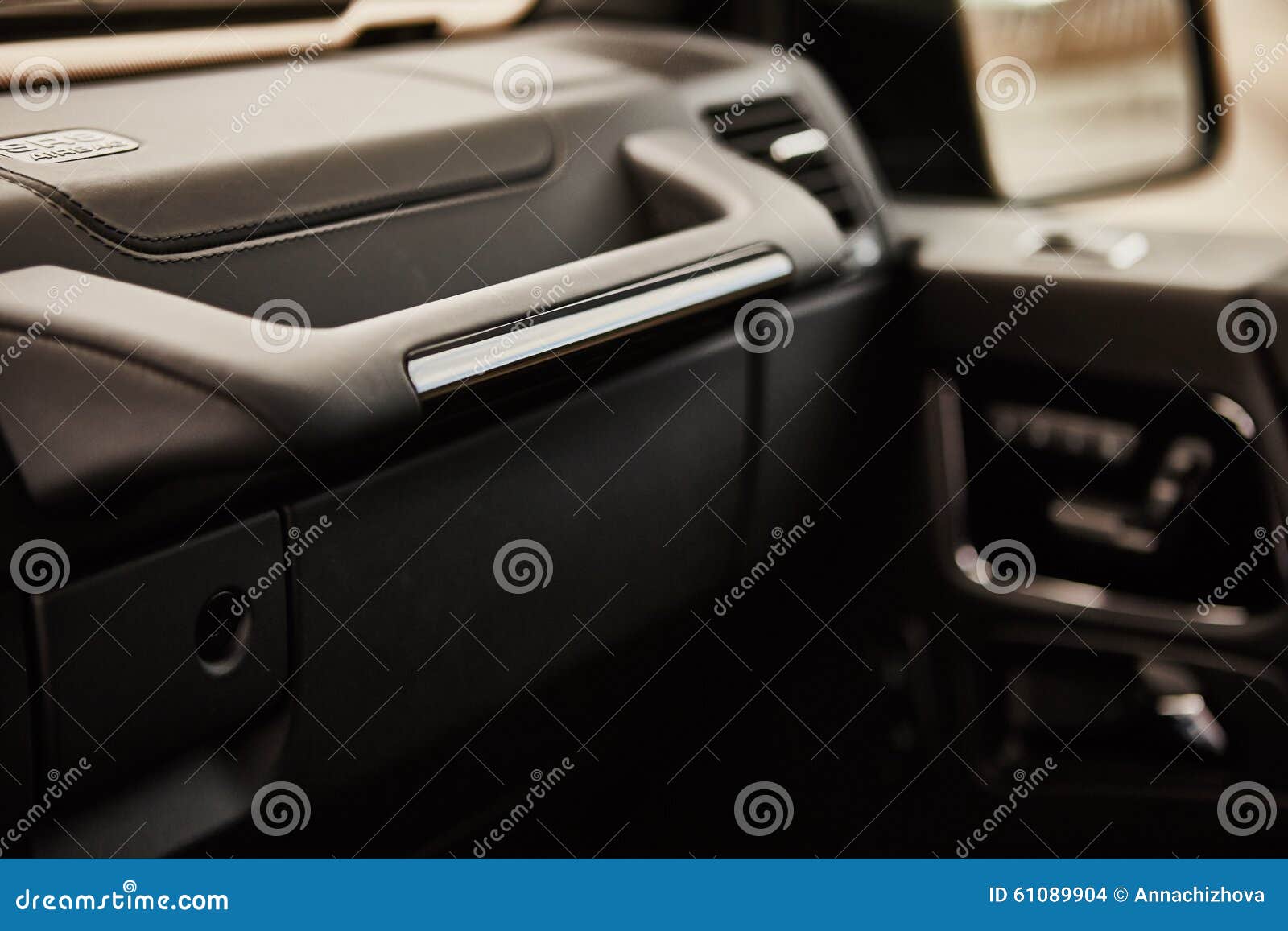 Luxury Car Interior Details Stock Photo - Image of button, chrome: 61089904