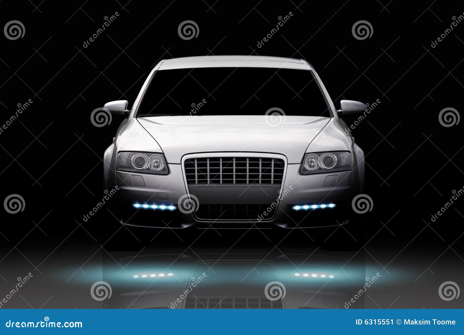 Luxury car isolated stock image. Image of headlight, reflection - 6315551
