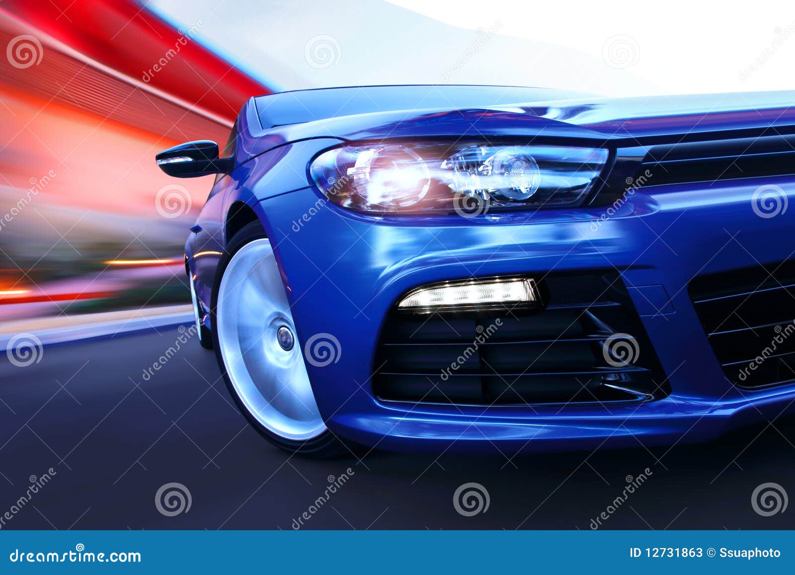 Luxury car in motion stock image. Image of performance - 12731863