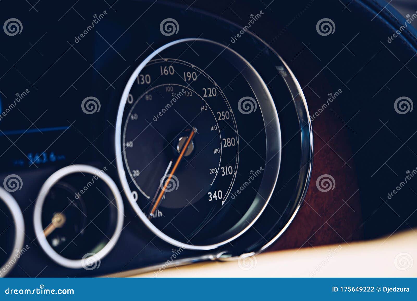 Luxury Car Speedometer and Dashboard Stock Photo - Image of equipment ...