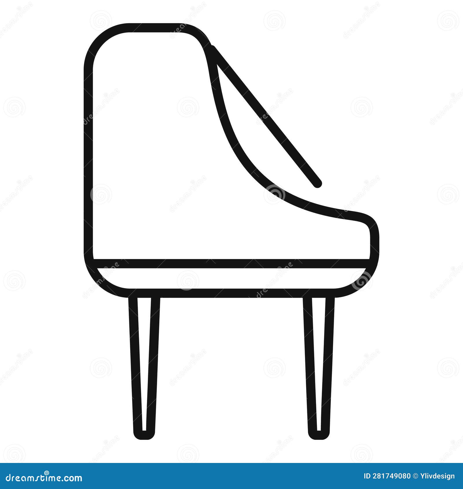 Luxury Chair Icon Outline Vector. Interior Sofa Stock Vector ...