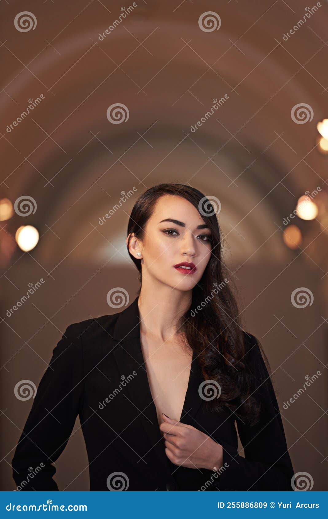 Luxury and Class. an Attractive and Elegant Young Woman in a Luxurious ...