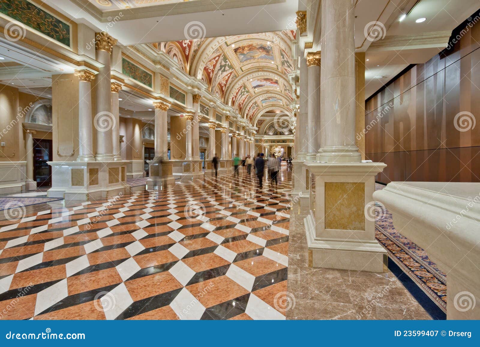 Luxury Classic Colonnade Corridor Stock Image - Image of architecture ...