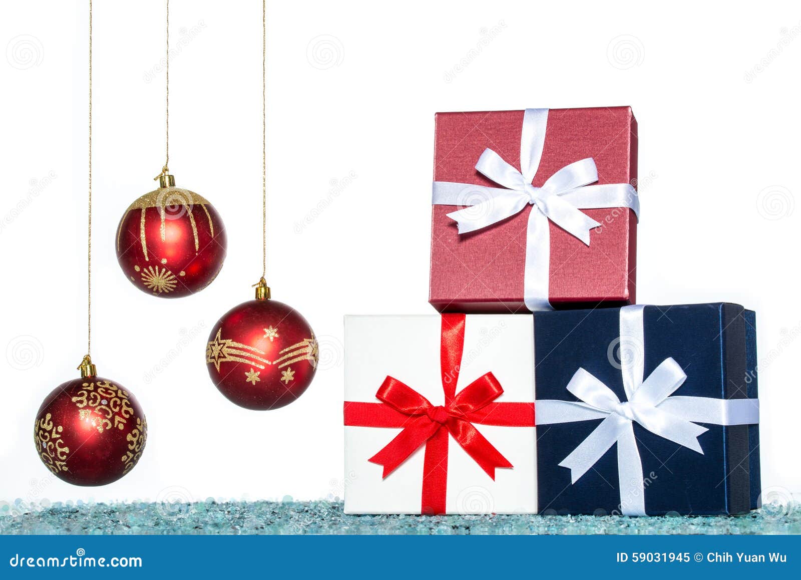 Luxury Color Gift Box with Christmas Decoration Stock Image - Image of ...