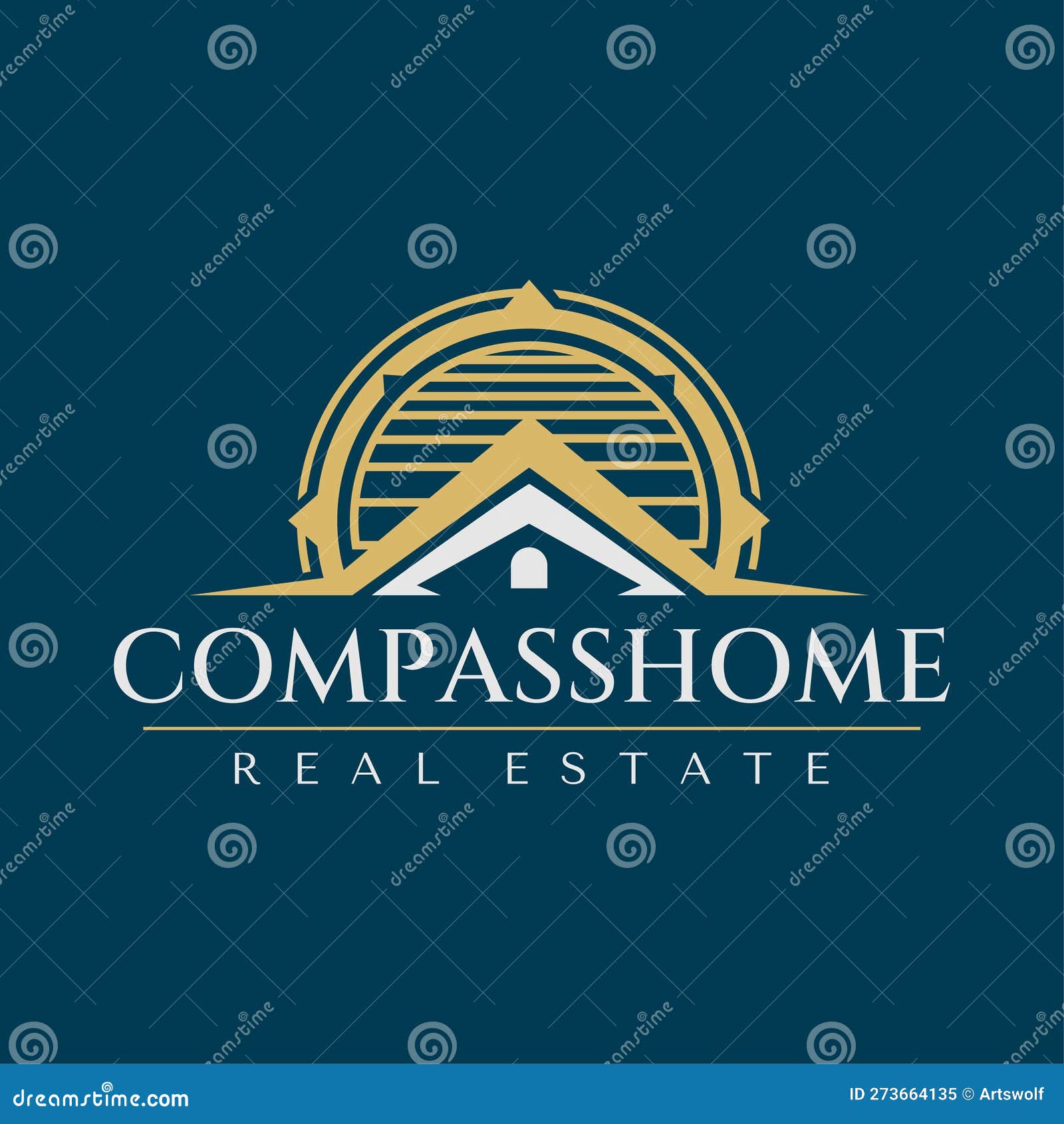 Luxury Compass Home Building Logo Design. Elegance Navigation Real ...