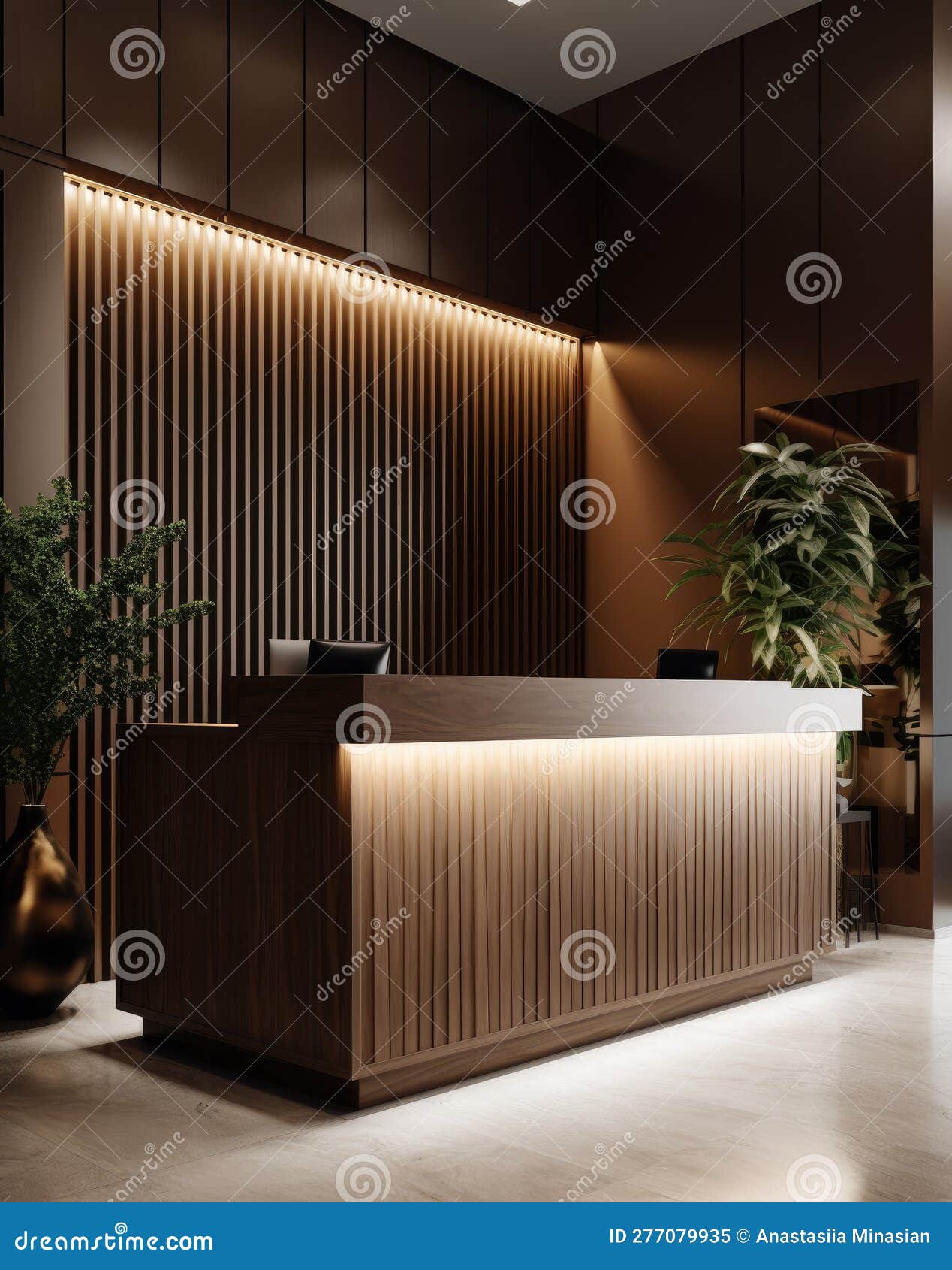 Luxury and Contemporary Lobby Area Interior Design Stock Illustration ...