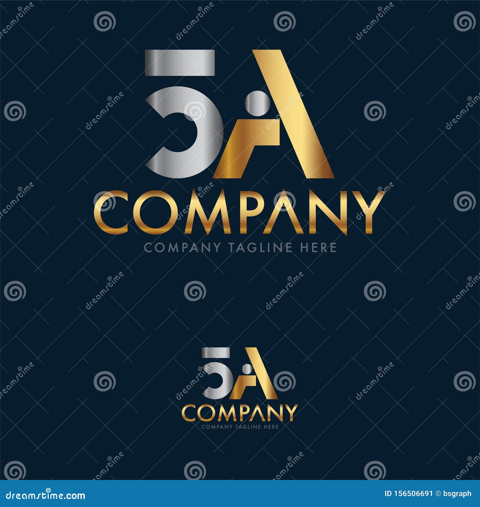 Luxury and Creative 5A Logo Template Stock Illustration - Illustration ...