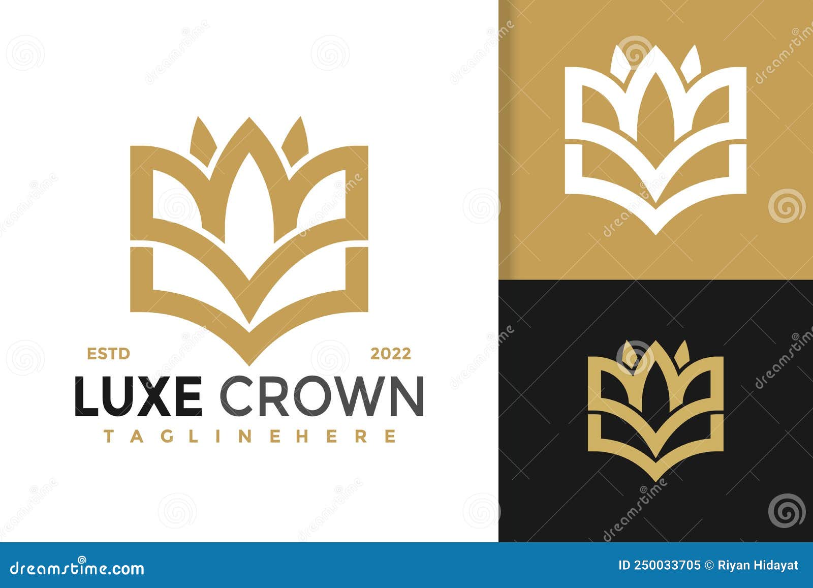 Luxury Crown Elegant Modern Logo Design Vector Template Stock Vector ...