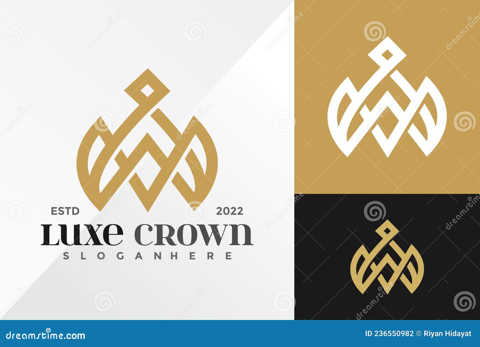 Luxury Crown Logo Design Vector Illustration Template Stock Vector ...