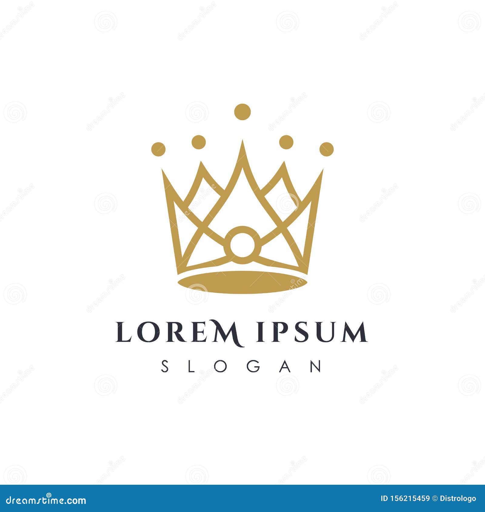 Luxury Crown Logo Vector Template. Linear Crown Icon Vector Stock ...