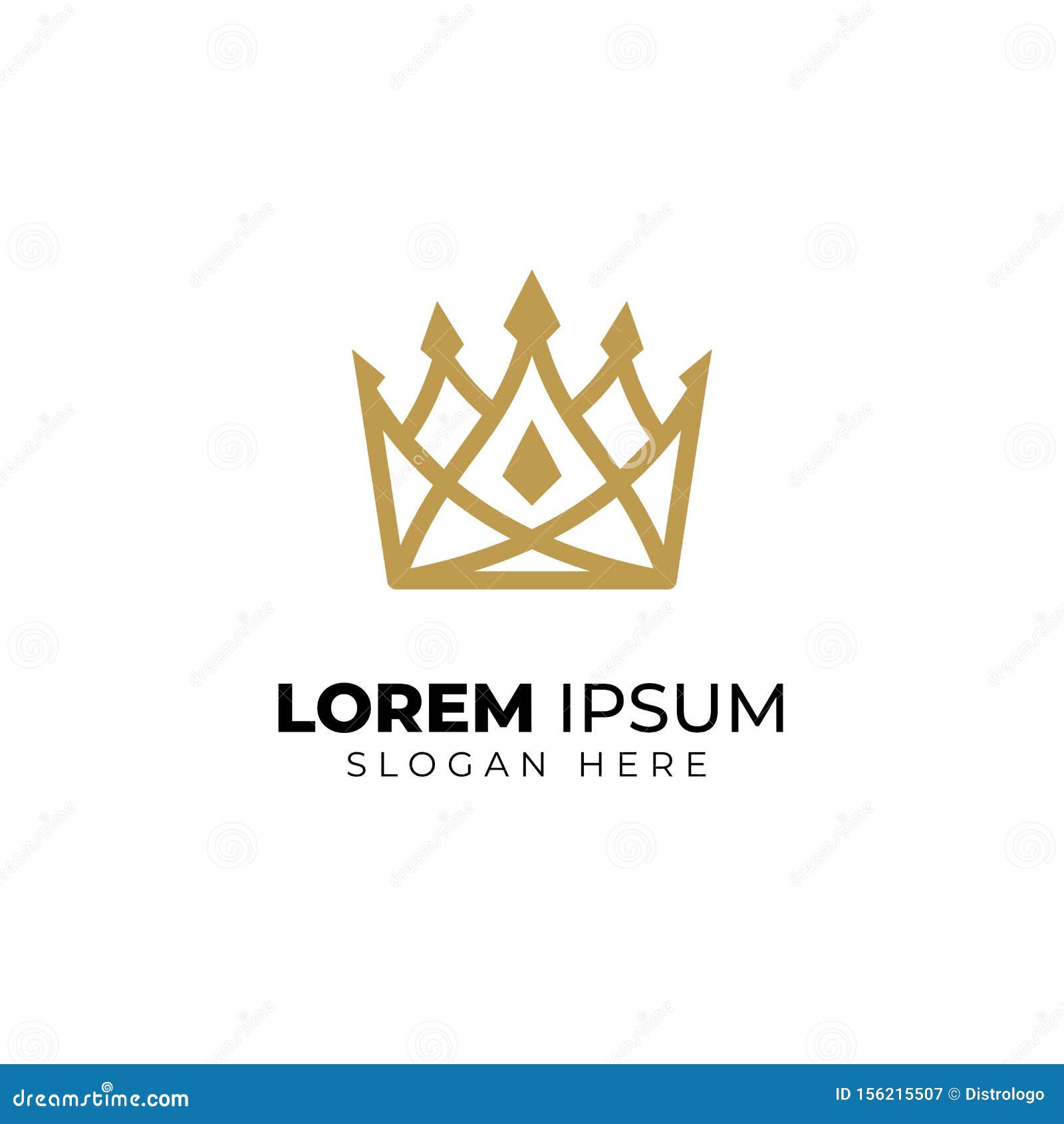 Luxury Crown Logo Vector Template. Linear Crown Icon Vector Stock ...