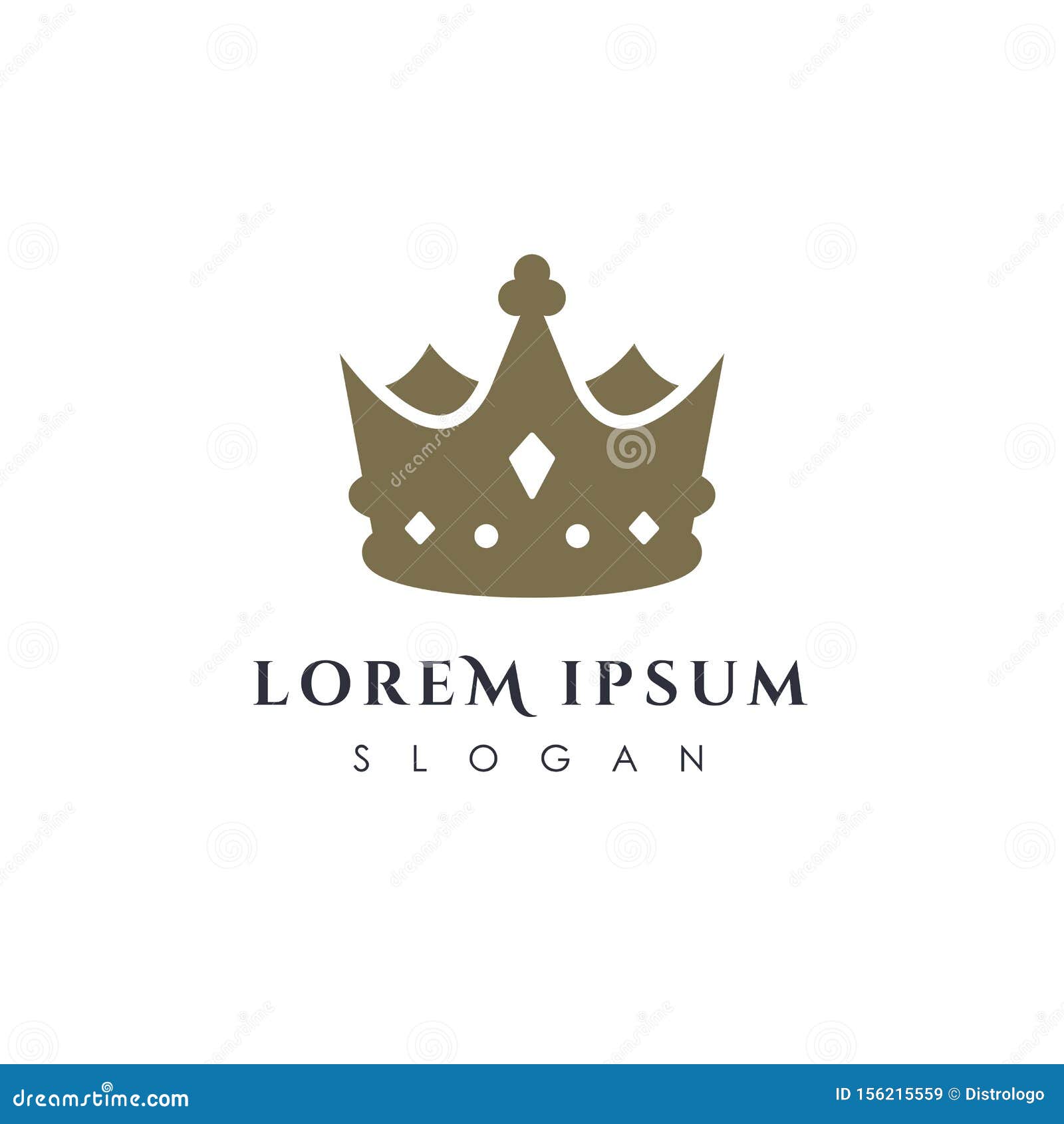 Luxury Crown Logo Vector Template. Linear Crown Icon Vector Stock ...