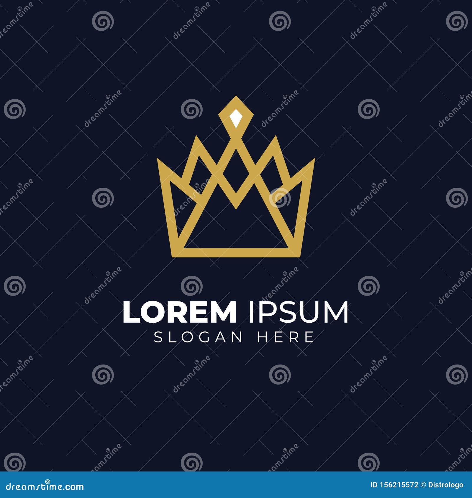 Luxury Crown Logo Vector Template. Linear Crown Icon Vector Stock ...