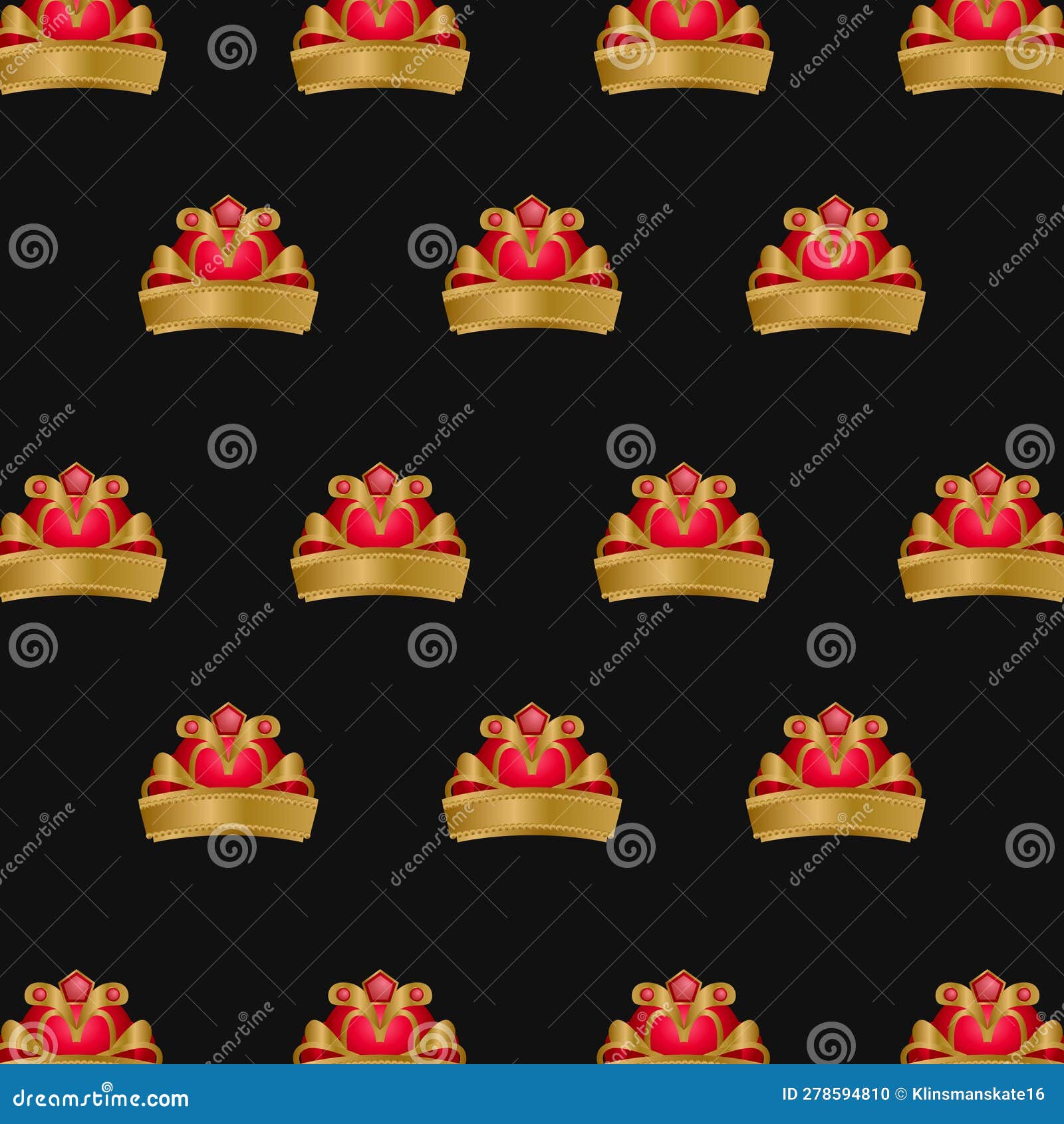 Luxury Crown Pattern Background Wallpaper Vector Illustration Stock ...