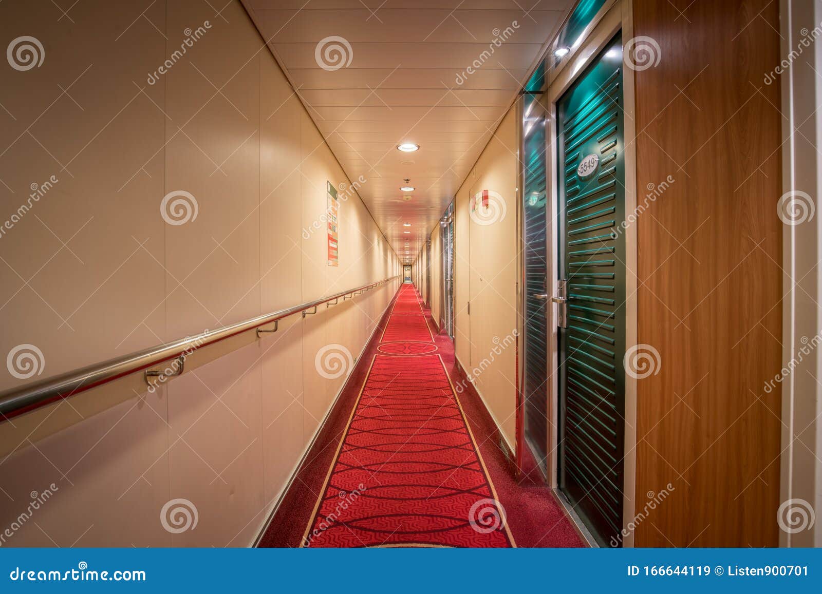 Luxury Cruise Ship Cabin Corridor Stock Image - Image of floor, luxury ...