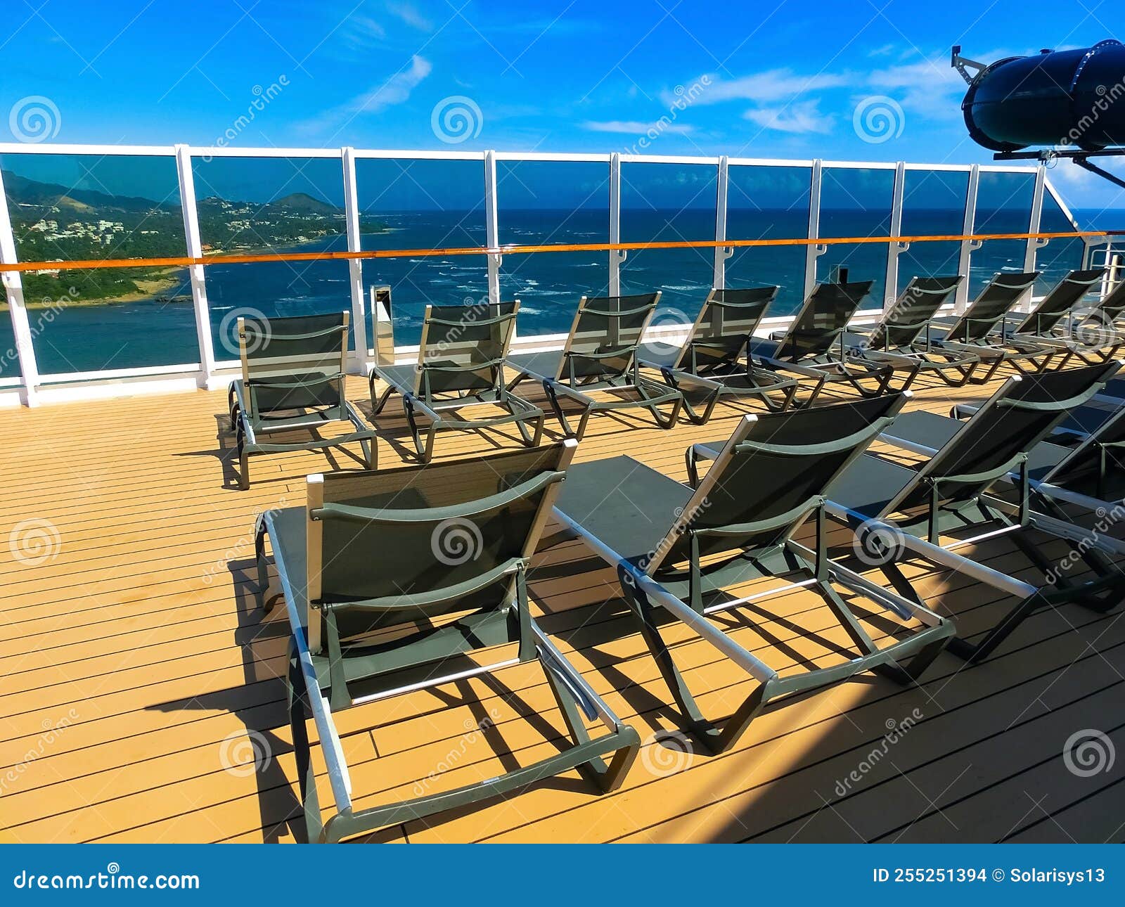 Luxury Cruise Ship Deck at Day Stock Photo - Image of water, railing: 255251394