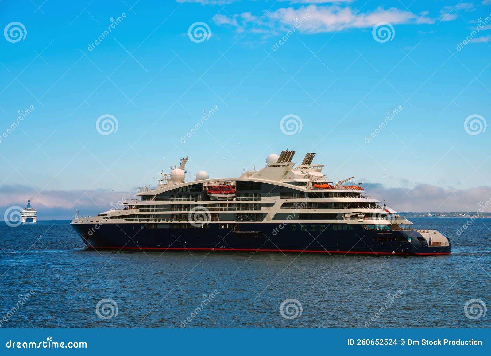 Luxury cruise ship stock photo. Image of blue, navigation - 260652524