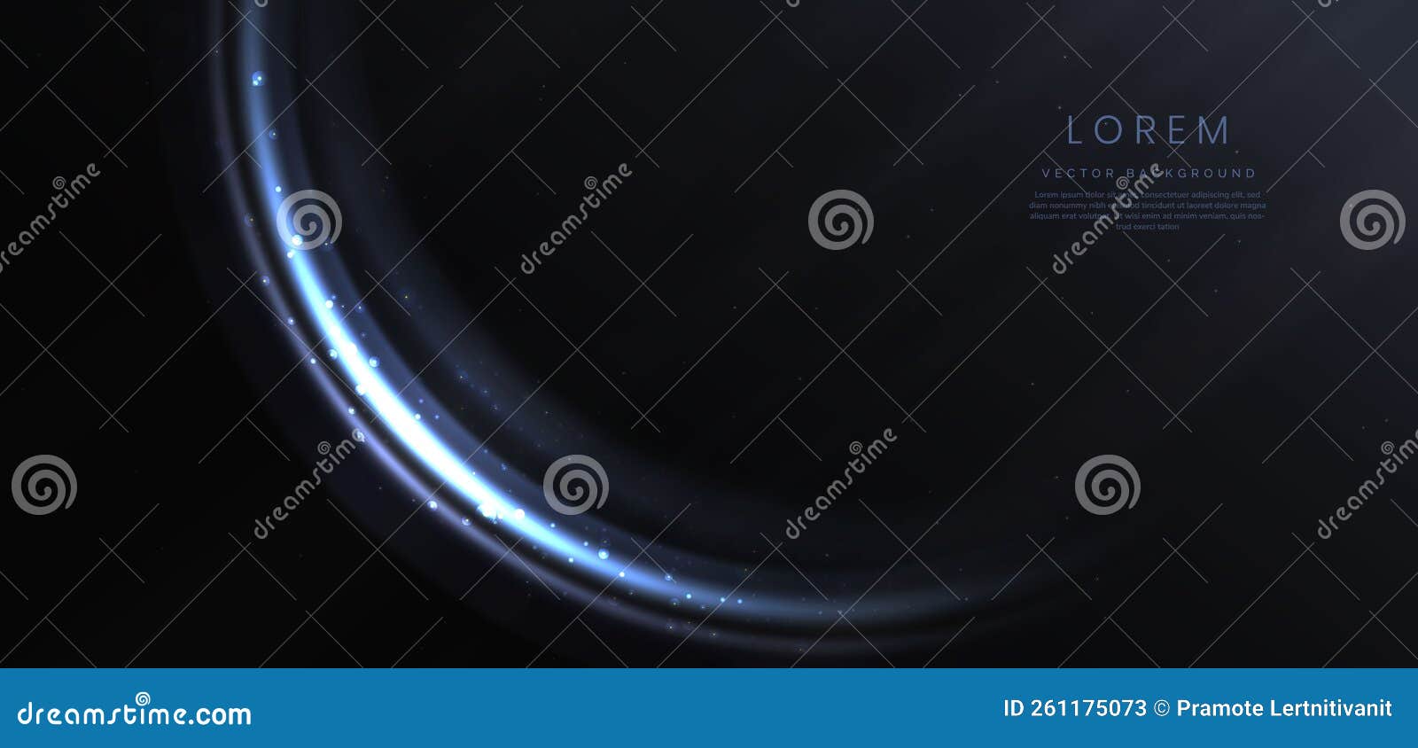 Luxury Curve Glowing on Black Background with Lighting Effect Copy ...