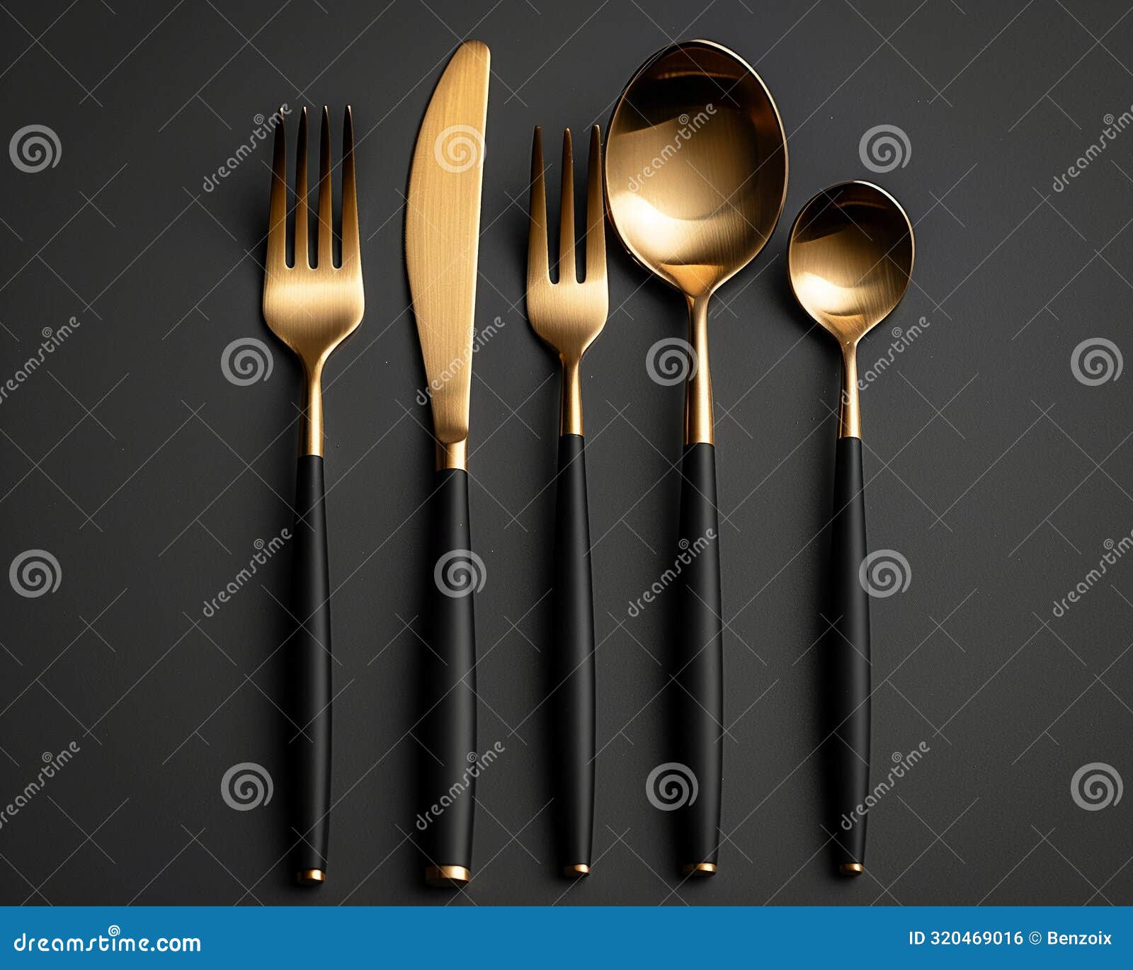 A Luxury Cutlery Set with a Modern Stock Photo - Image of bespoke ...