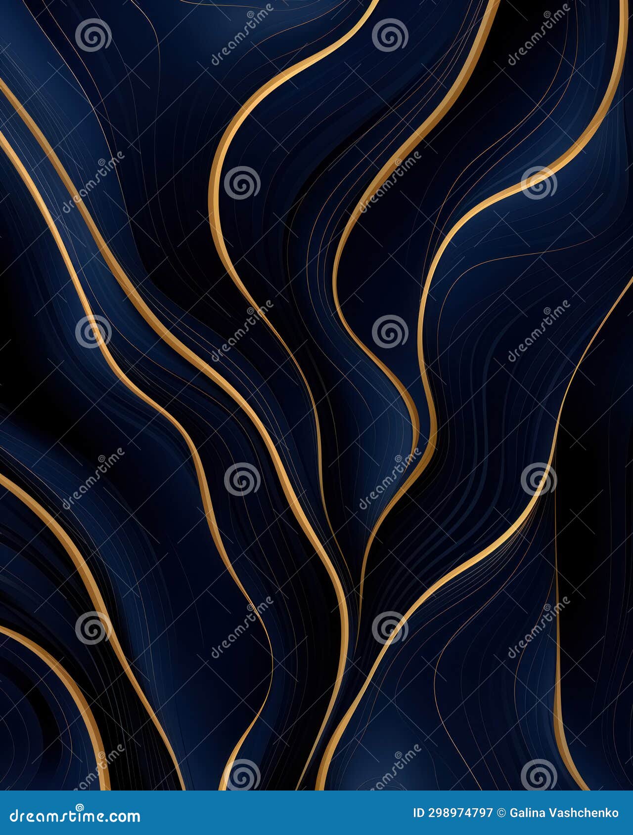 Luxury Dark Blue Background with Continuous Tender Beautiful Navy Gold ...