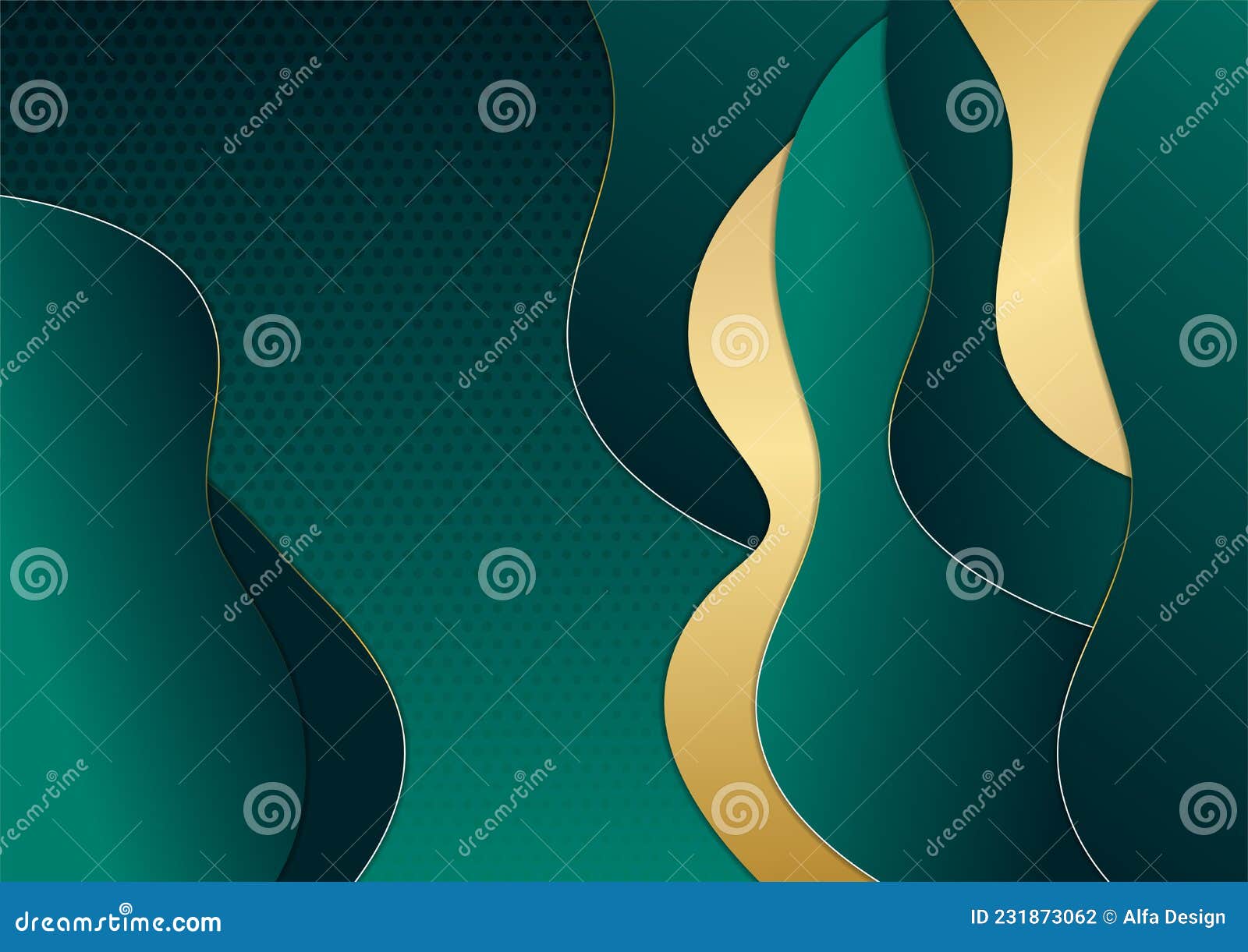 Luxury Dark Green and Gold Abstract Background Stock Illustration ...
