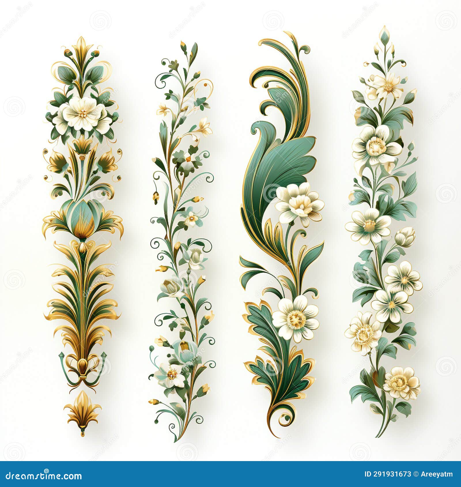 Luxury Decorated Border Pattern Set, Pattern for Frame Border ...