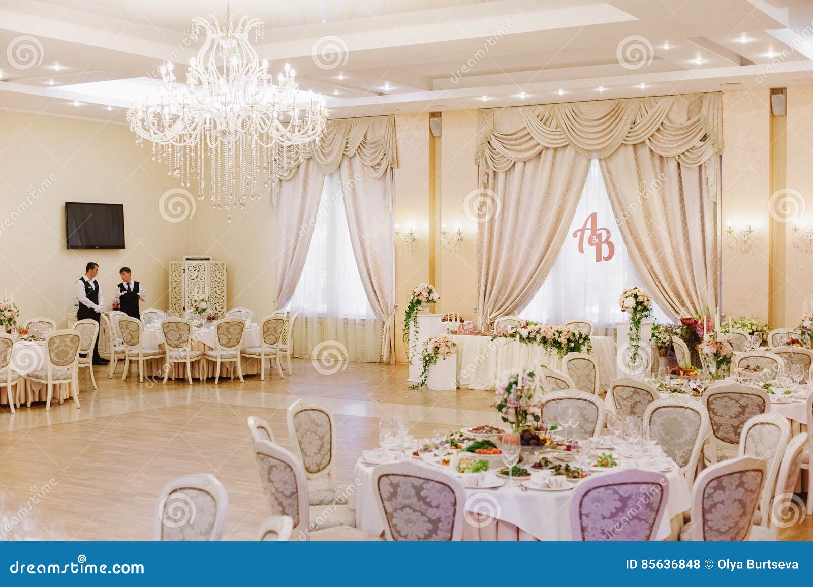 Luxury Decorated Marriage Couple Table Editorial Stock Photo - Image of ...