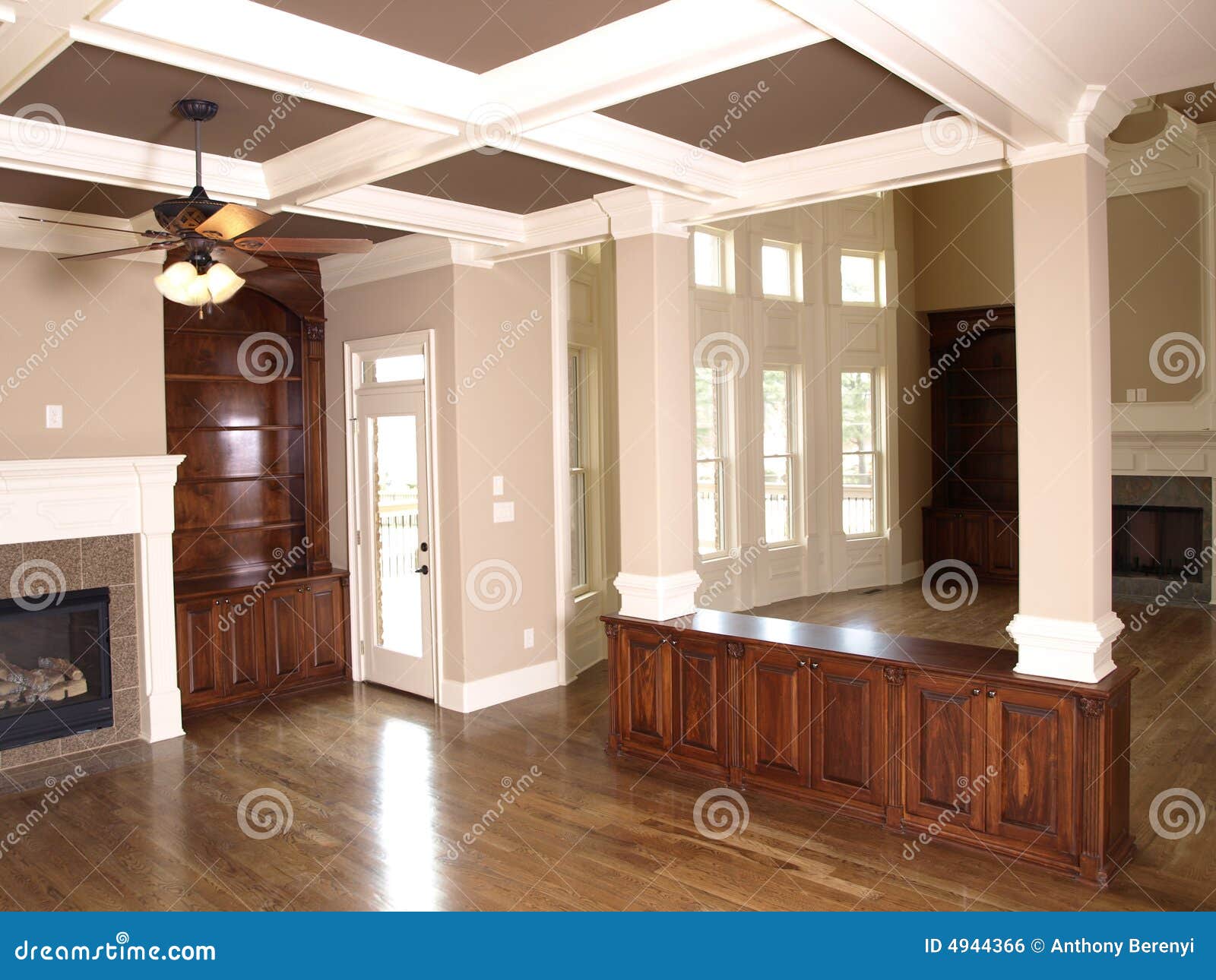 Luxury Den and Living Room stock photo. Image of modern - 4944366