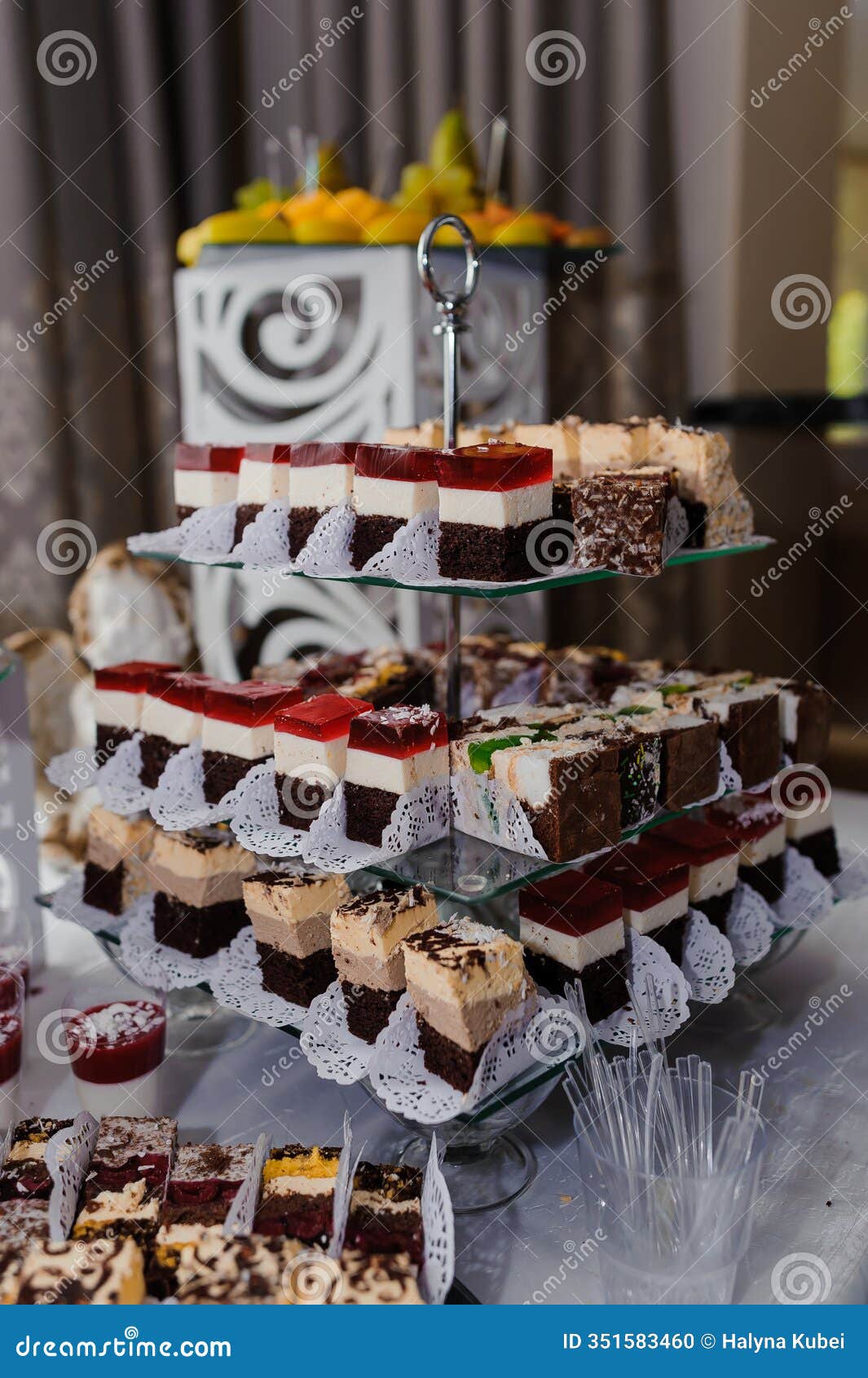 Luxury Dessert Display at a Formal Event Stock Photo - Image of elegant ...