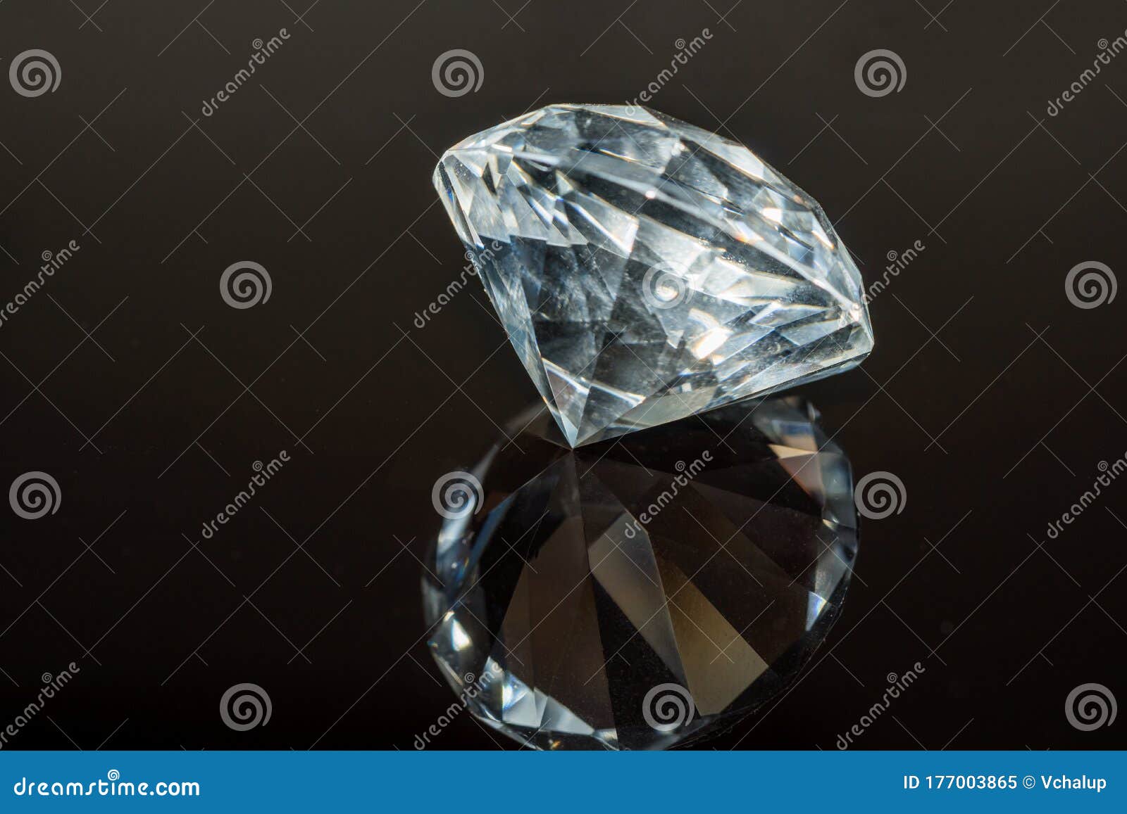 Luxury Diamond on Black Background. Stock Image - Image of shining ...