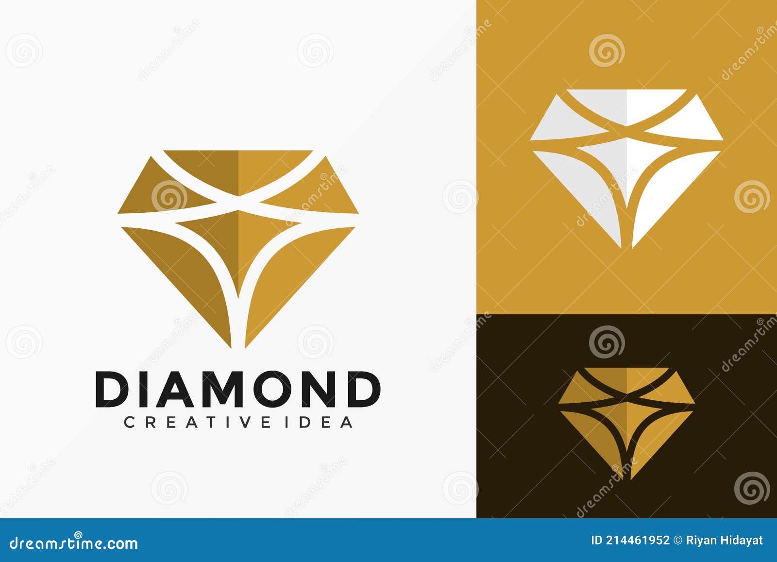 Luxury Diamond Crystal Logo Vector Design. Abstract Emblem, Designs ...