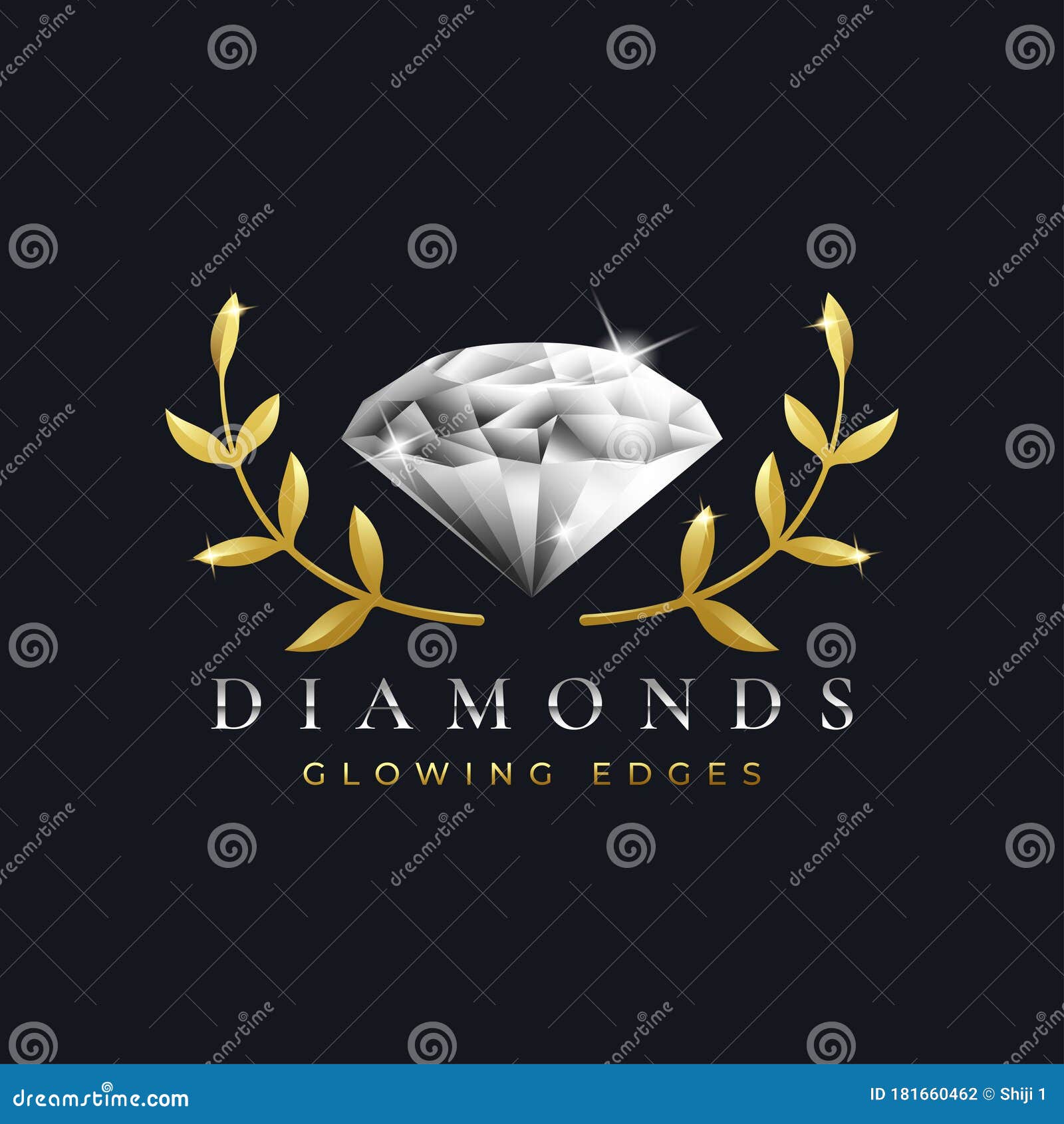 Luxury Diamond Logo Design Template Stock Vector - Illustration of ...