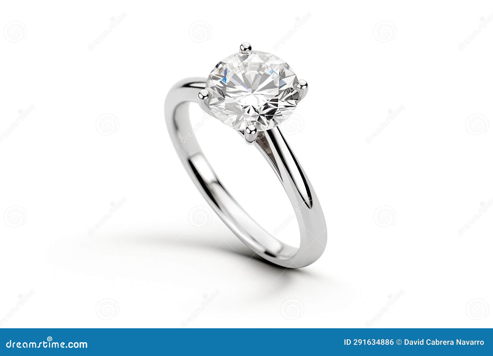 Luxury Diamond Ring Isolated on White Background Stock Photo - Image of ...